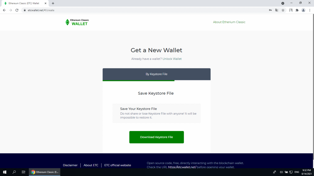 How to create an ETC wallet - Ethereum Classic (ETC) Wallet